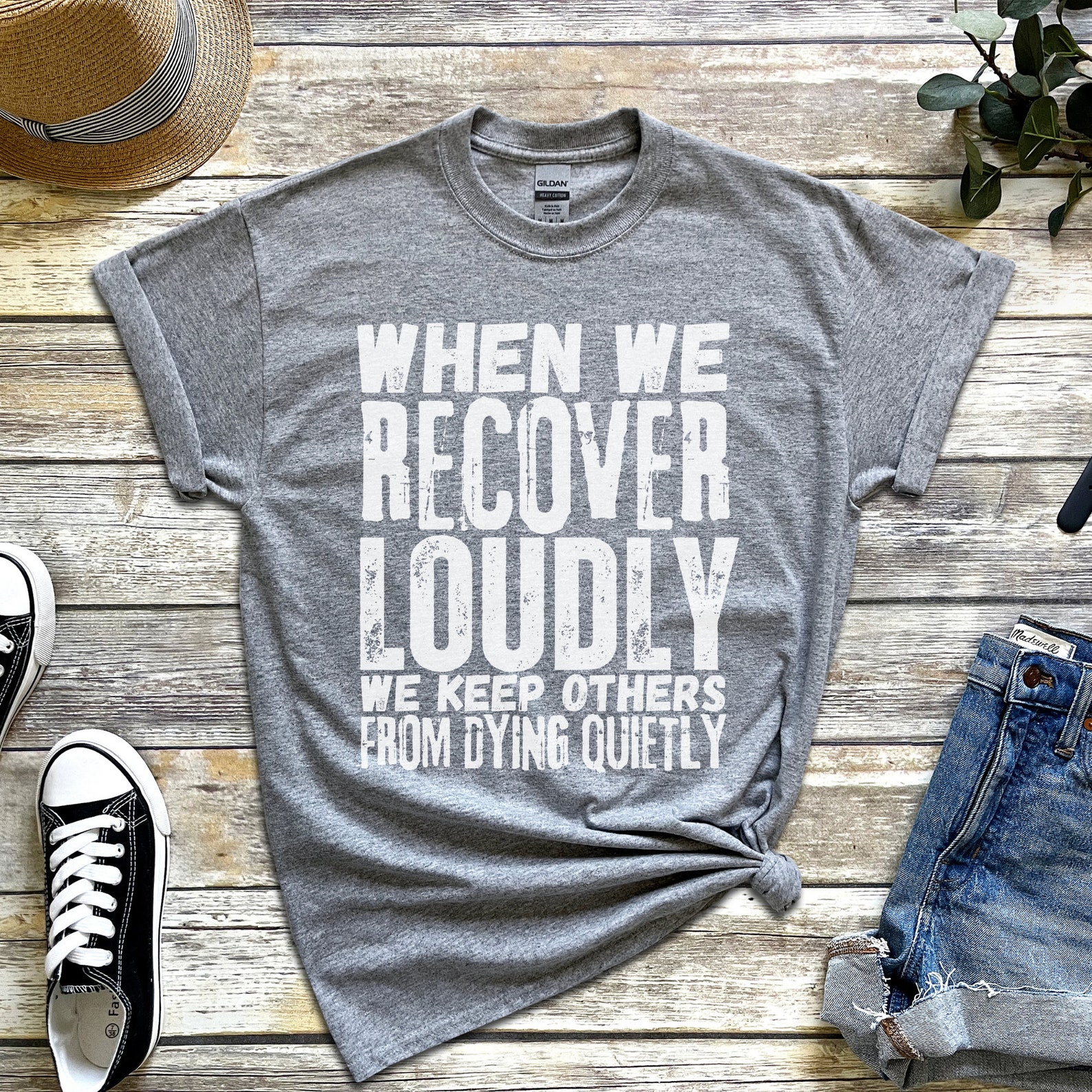Unisex When We Recover Loudly Shirt, NA Shirt, AA Shirt, Recovery Gift, Recovery Tee, 12 Step ...