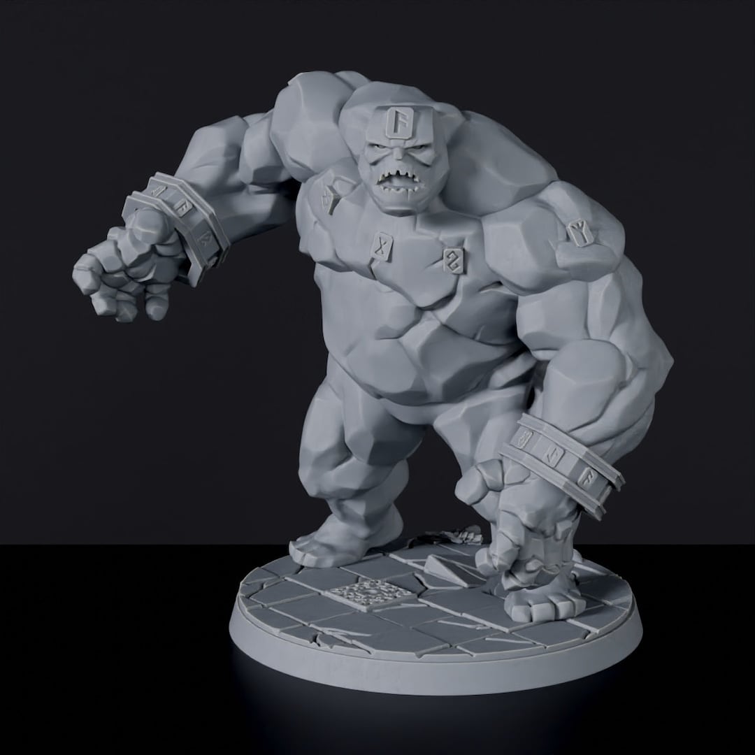 Clay Golem Monster Dnd Inspired Fantasy Dnd Tabletop RPG Mini Great ...