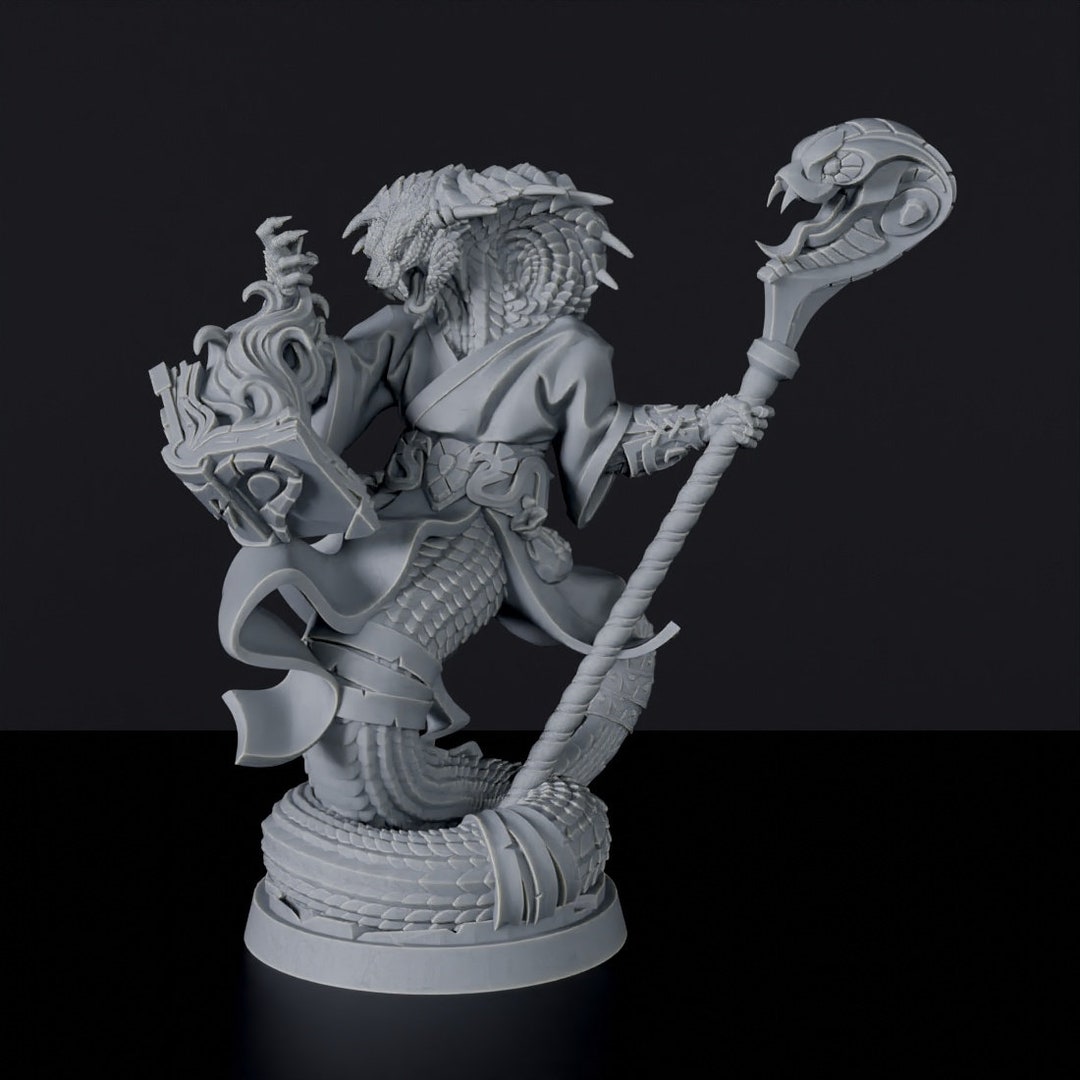 Naga Mage NPC Monster Dnd Inspired Fantasy Tabletop RPG Mini Great ...