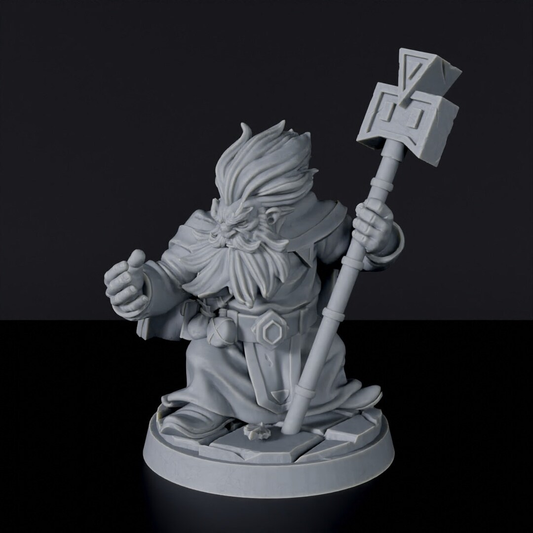 Dwarf Wizard Male Dnd Inspired Fantasy Dnd Tabletop RPG Mini Great ...