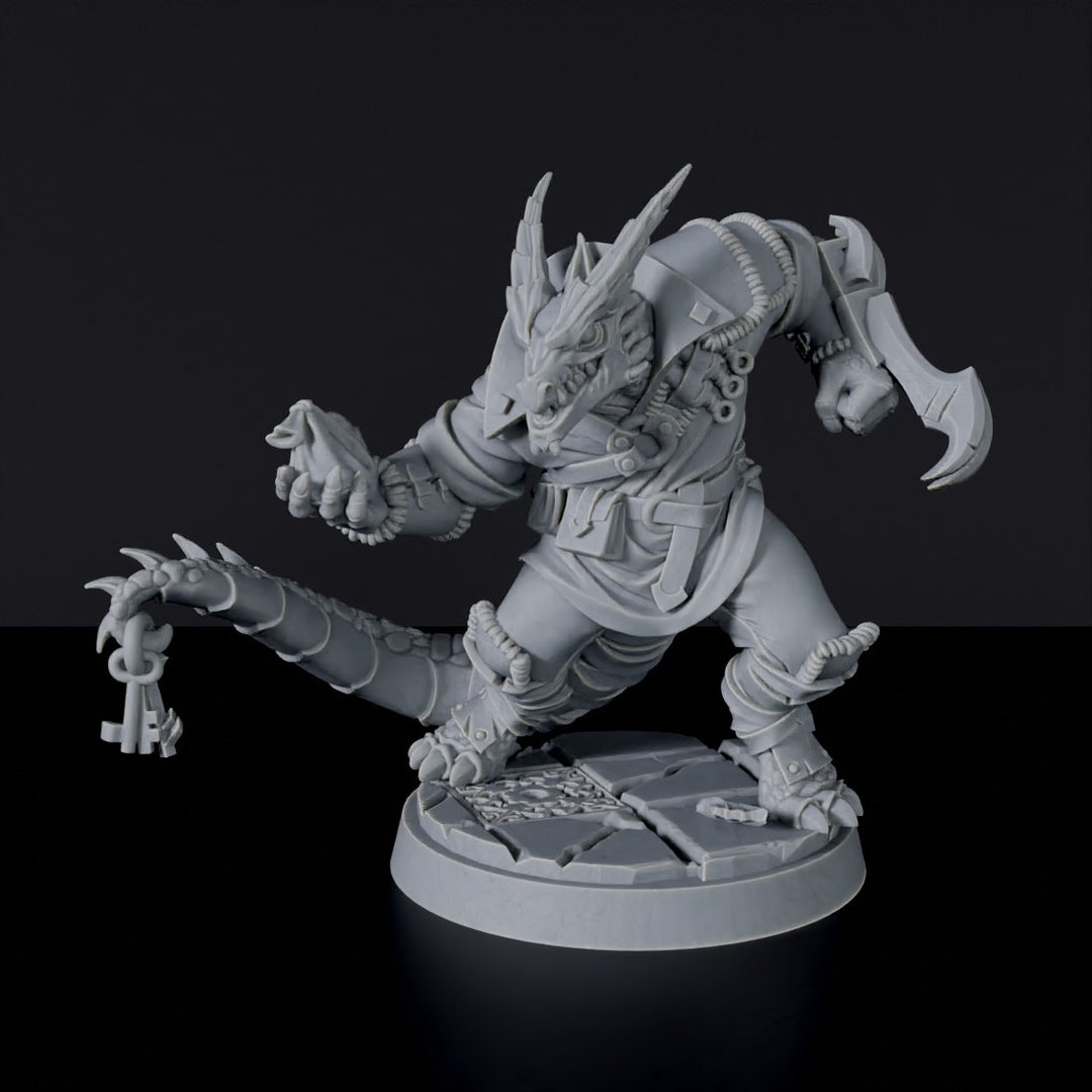 Dragonborn Rogue Dnd Inspired Fantasy Dnd Tabletop RPG Mini Great ...