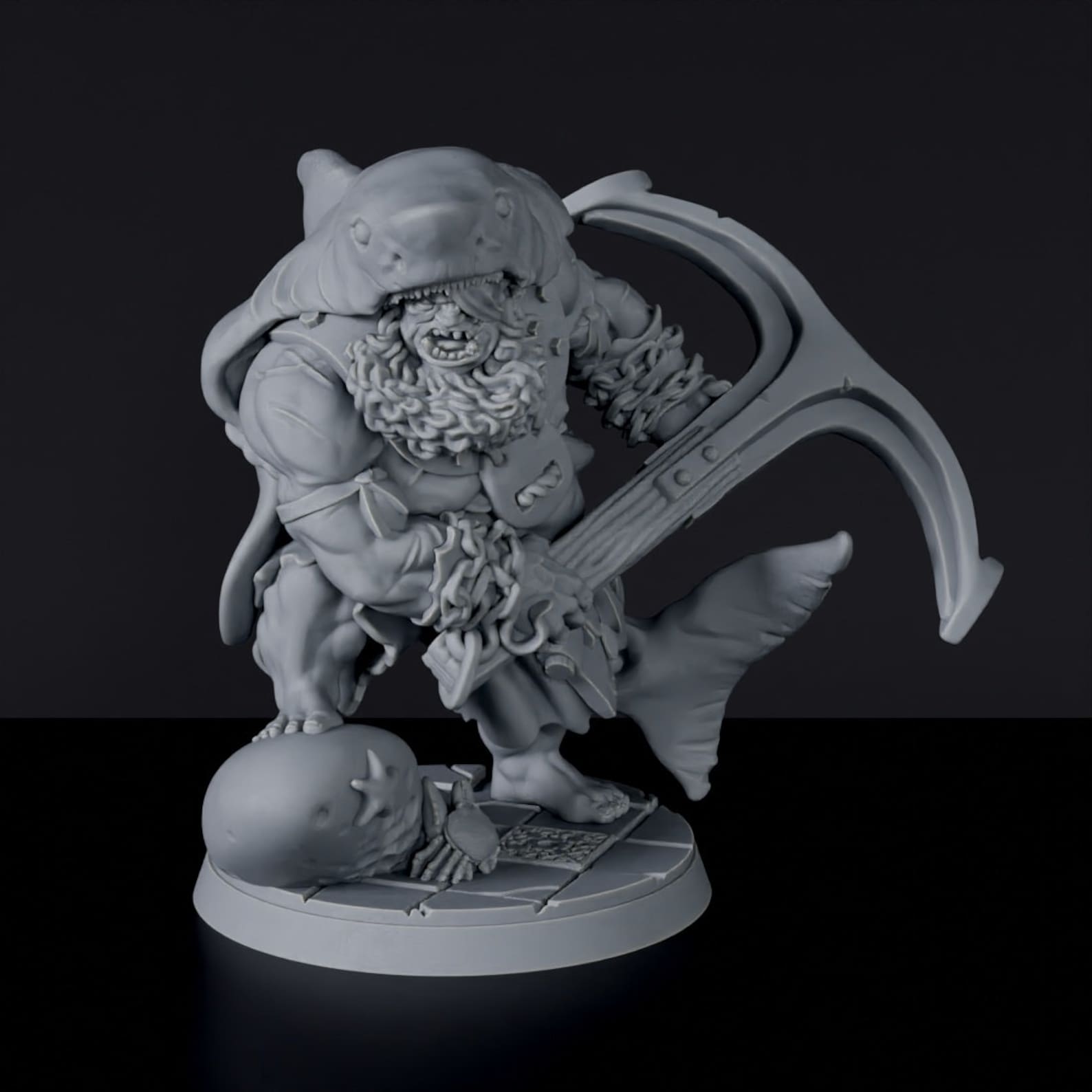 Fishgutt Sharkkiller Ogre With Battle Anchore and Shark Coat ...