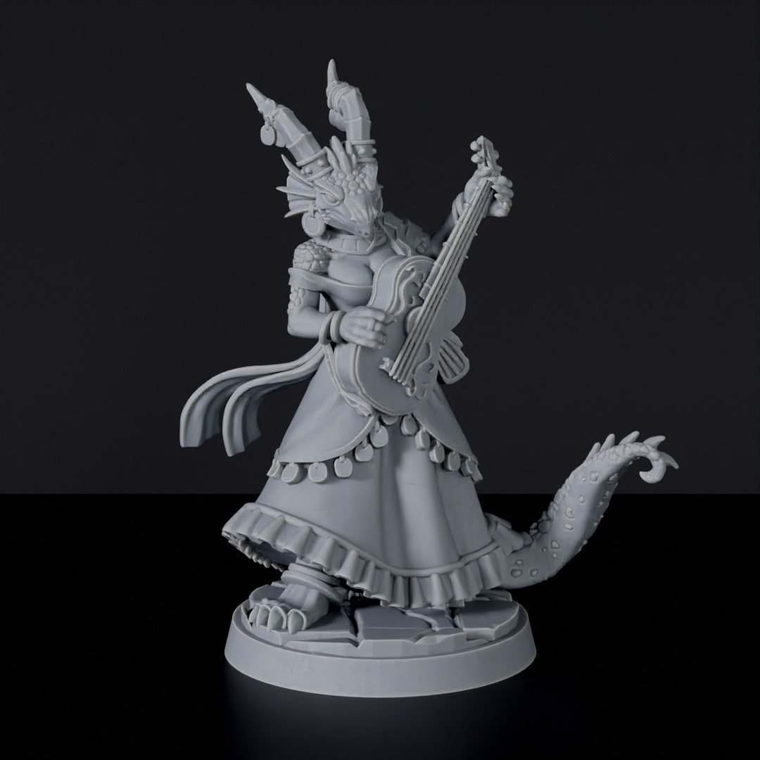 Dragonborn Bard Dnd Inspired Fantasy Dnd Tabletop RPG Mini Great ...