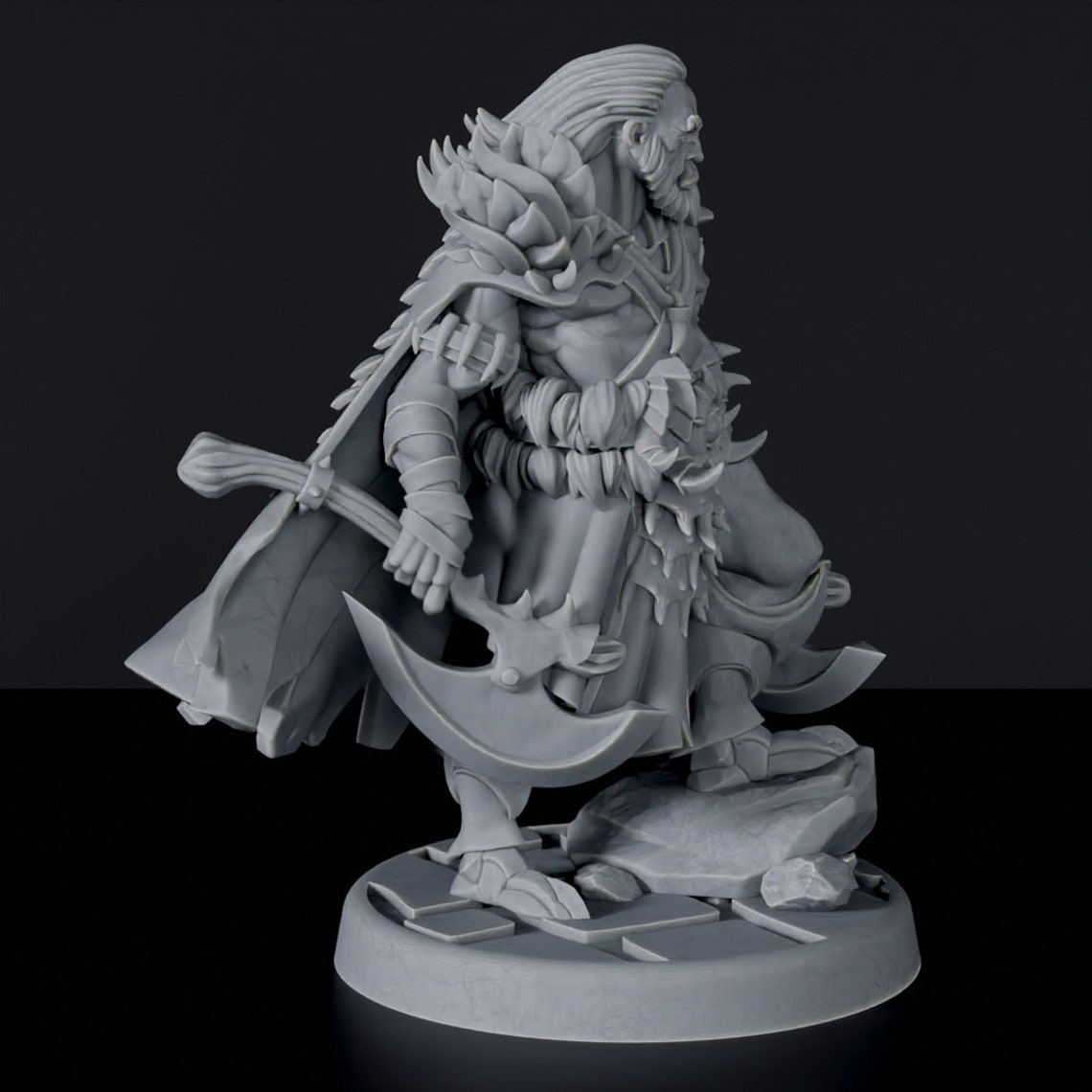 Human Male Barbarian Dnd Inspired Fantasy Dnd Tabletop RPG Mini Great ...