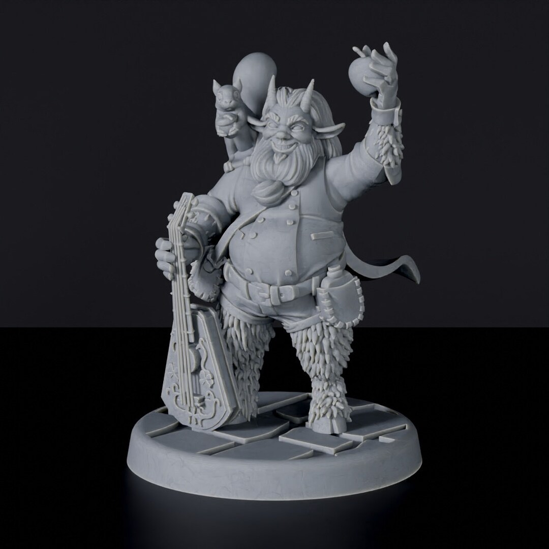 Satyr Male Bard Dnd Inspired Fantasy Dnd Tabletop RPG Great Miniature ...