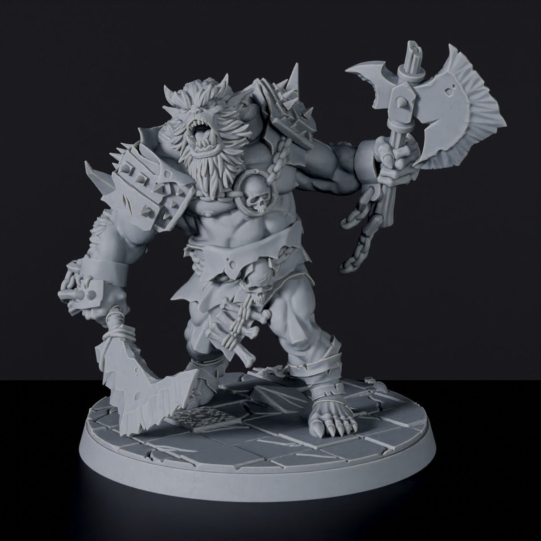 Bugbear Warrior Dnd Inspired Fantasy Dnd Tabletop RPG Mini Great ...