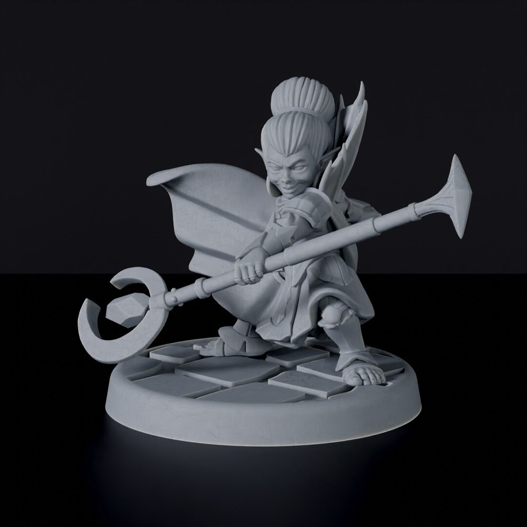 Halfling Female Warlock Dnd Inspired Fantasy Dnd Tabletop RPG Mini ...
