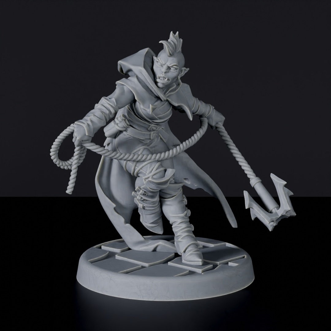 Half-orc Female Rogue Dnd Inspired Fantasy Dnd Tabletop RPG Mini Great ...