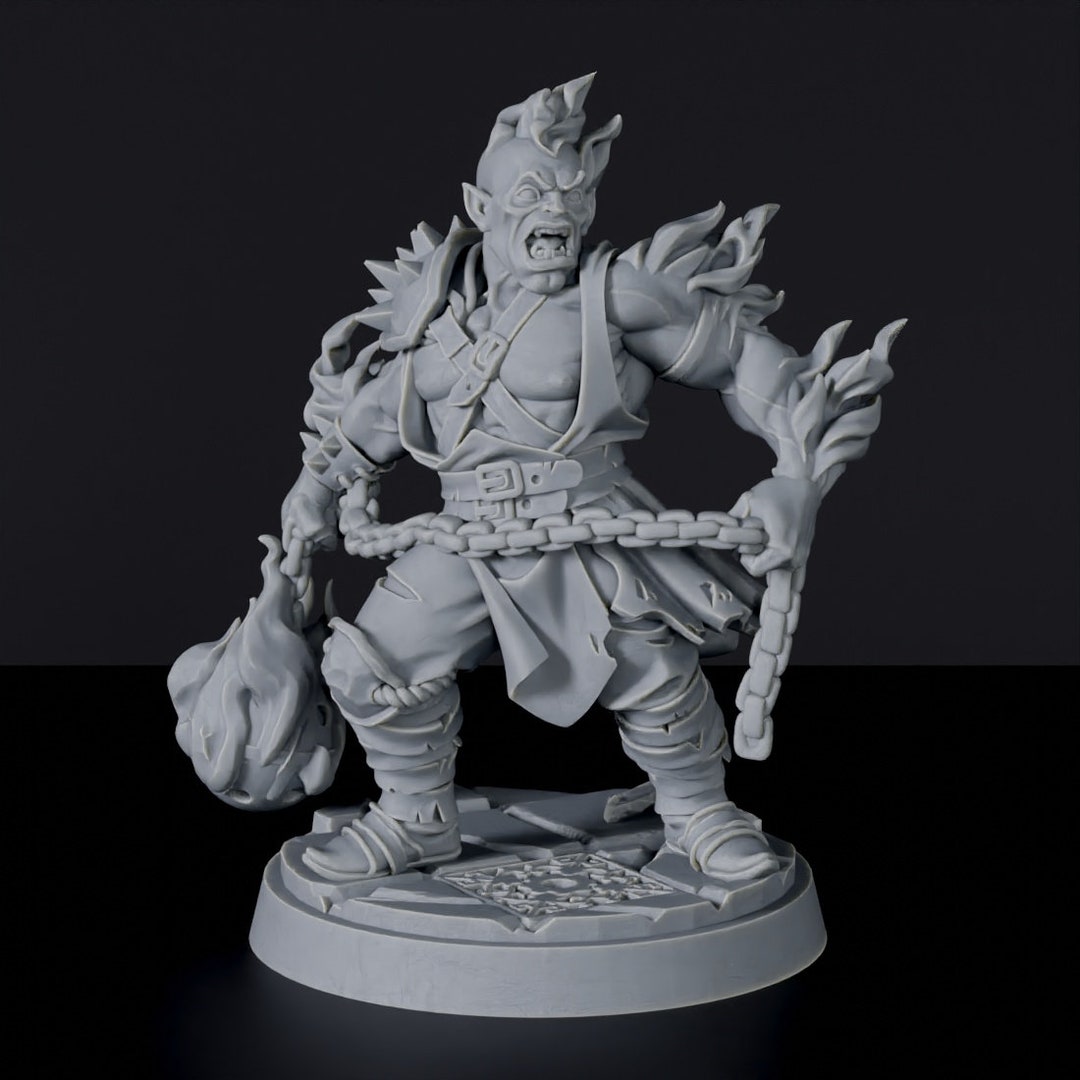 Firebond Fighter Warrior Dnd Inspired Fantasy Tabletop RPG Mini Great ...