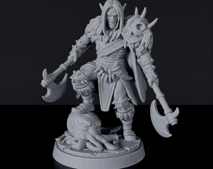 Sia the Elf Barbarian Nerikson Wargaming D&D Dnd - Etsy