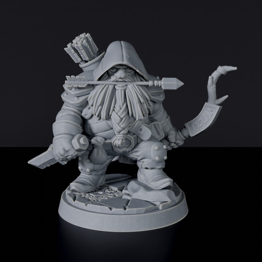 Dwarf Ranger Male Dnd Inspired Fantasy Dnd Tabletop RPG Mini Great ...
