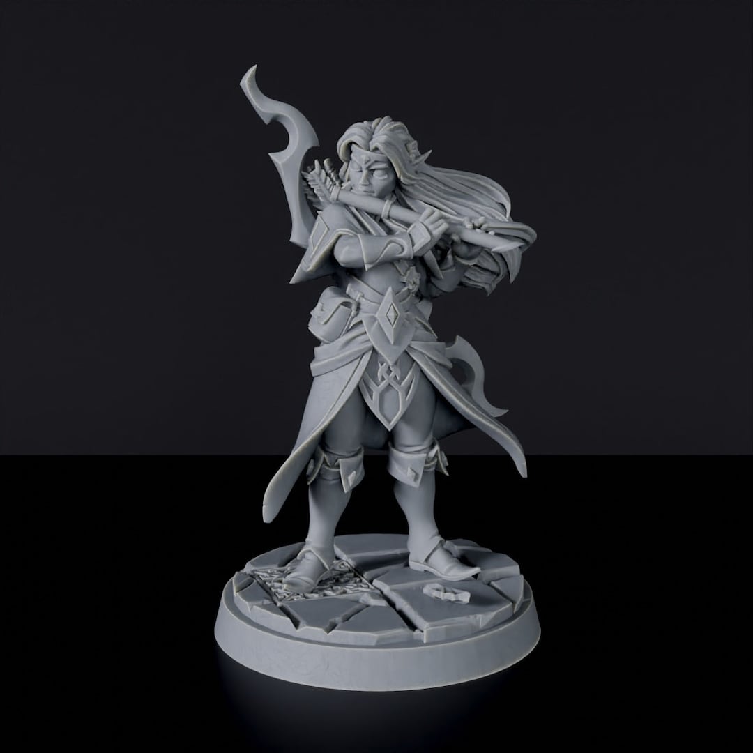 Elf Bard Female Dnd Inspired Fantasy Dnd Tabletop Rpg Mini Great Miniature T Idea For Dungeon