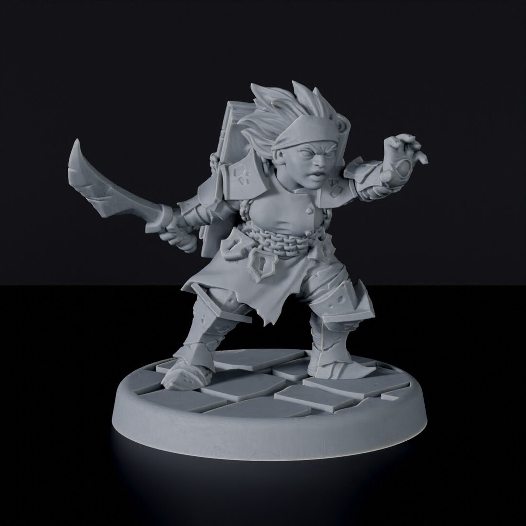 Halfling Female Warlock Dnd Inspired Fantasy Dnd Tabletop RPG Mini ...