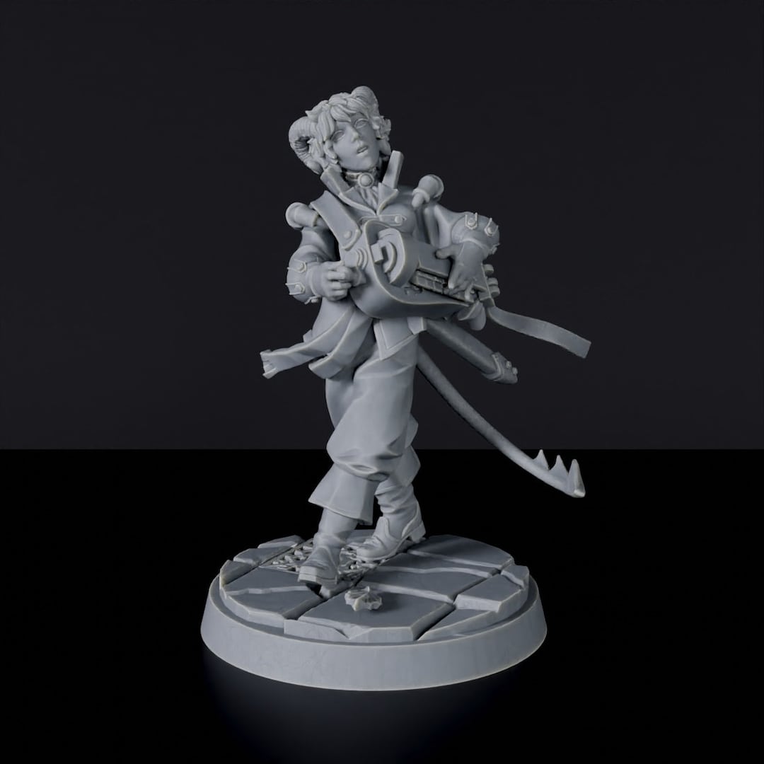 Tiefling Bard Female Dnd Inspired Fantasy Dnd Tabletop RPG Mini Great ...