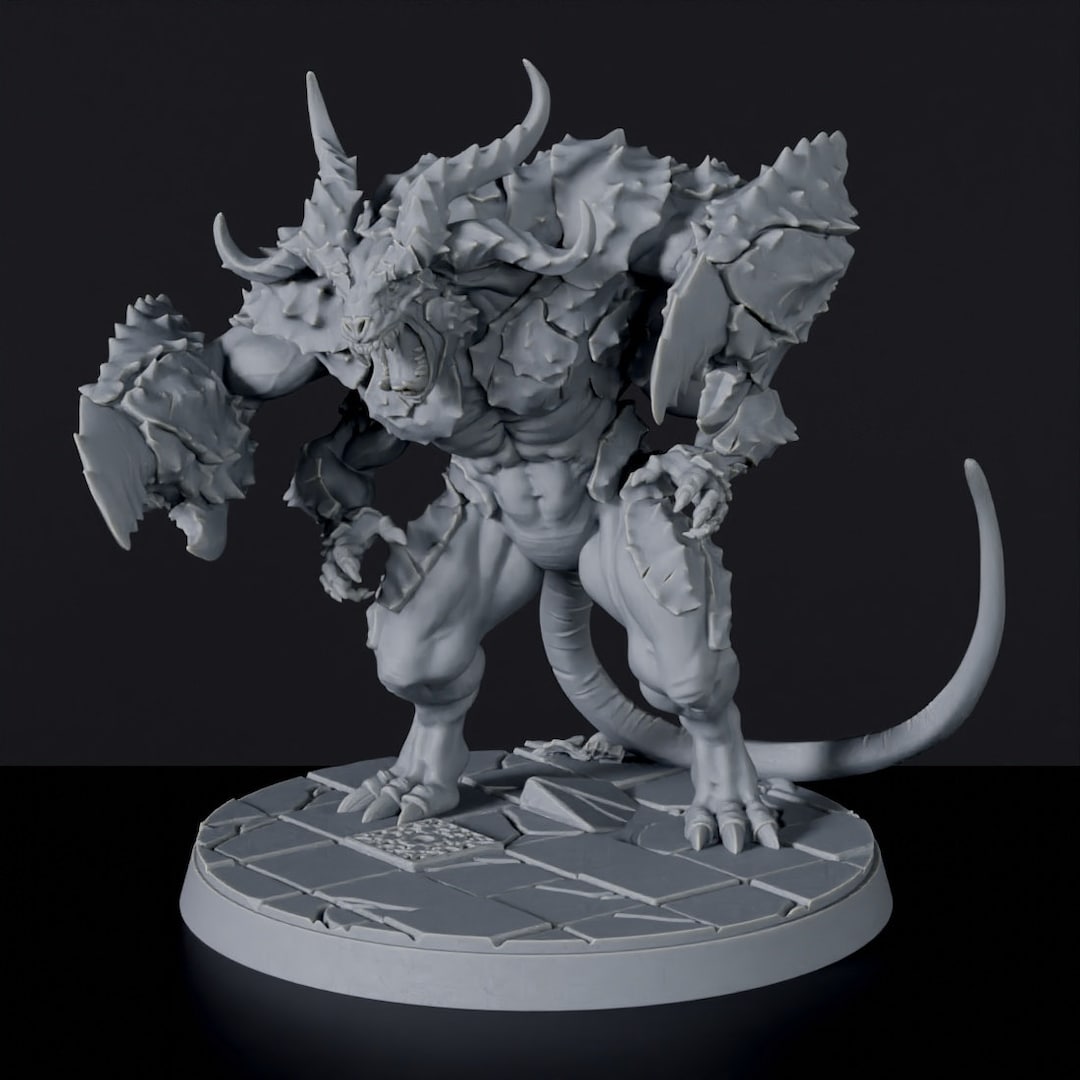 Horned Demon Monster Dnd Inspired Fantasy Dnd Tabletop RPG Mini Great ...