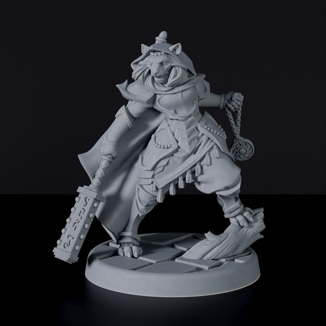 Lionfolk Female Cleric Dnd Inspired Fantasy Dnd Tabletop RPG Mini Great ...