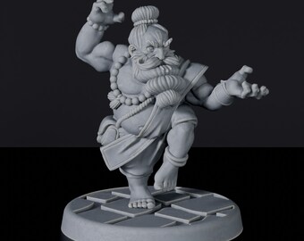 Dwarf Monk Miniature for Dungeons & Dragons, Tabletop RPG - Etsy
