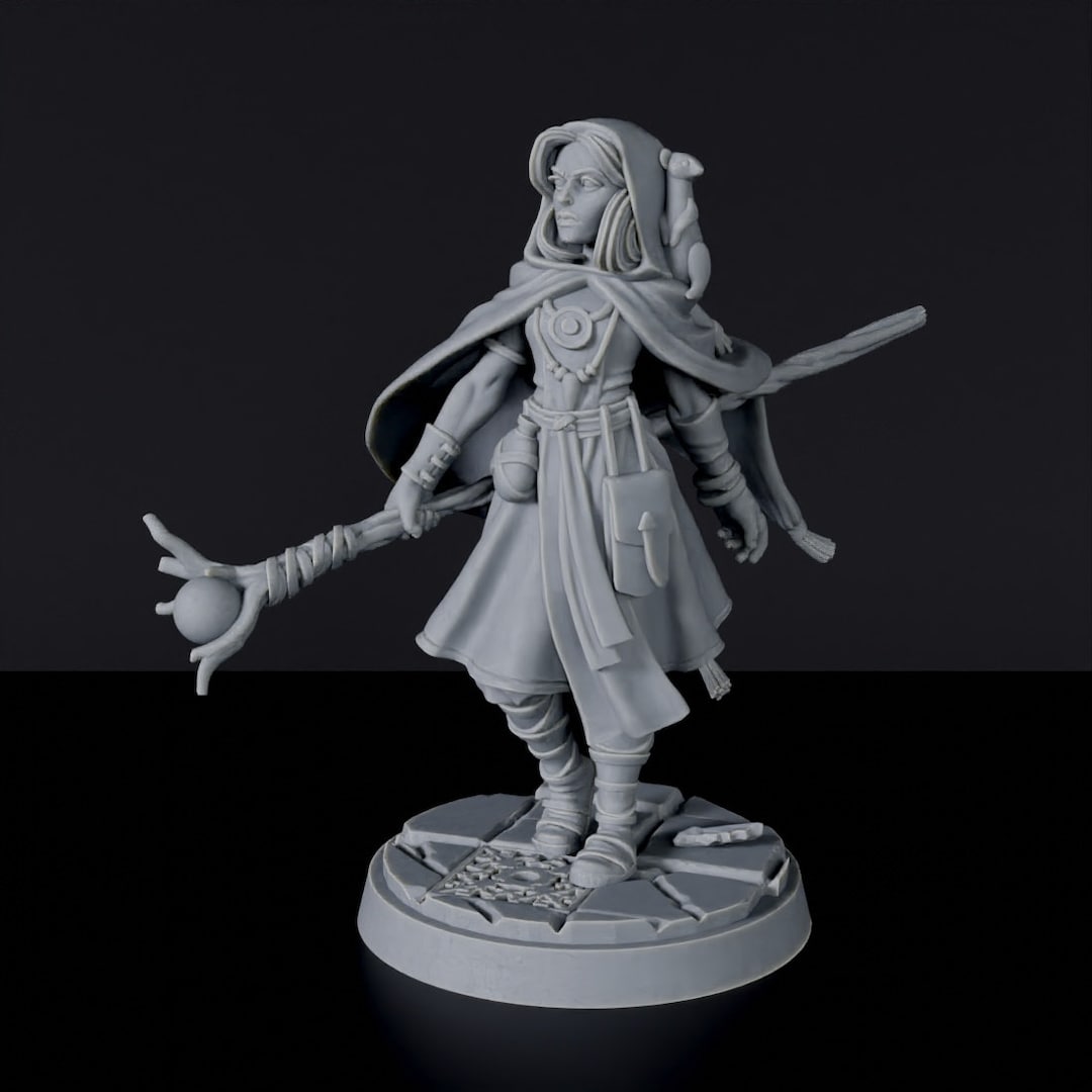 Human Druid Female Dnd Inspired Fantasy Dnd Tabletop RPG Mini Great ...