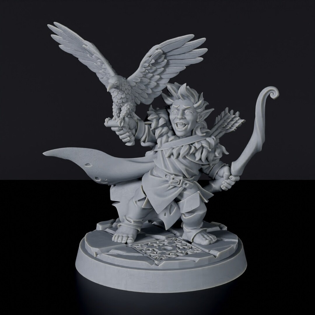 Halfling Ranger Dnd Inspired Fantasy Dnd Tabletop RPG Mini Great ...