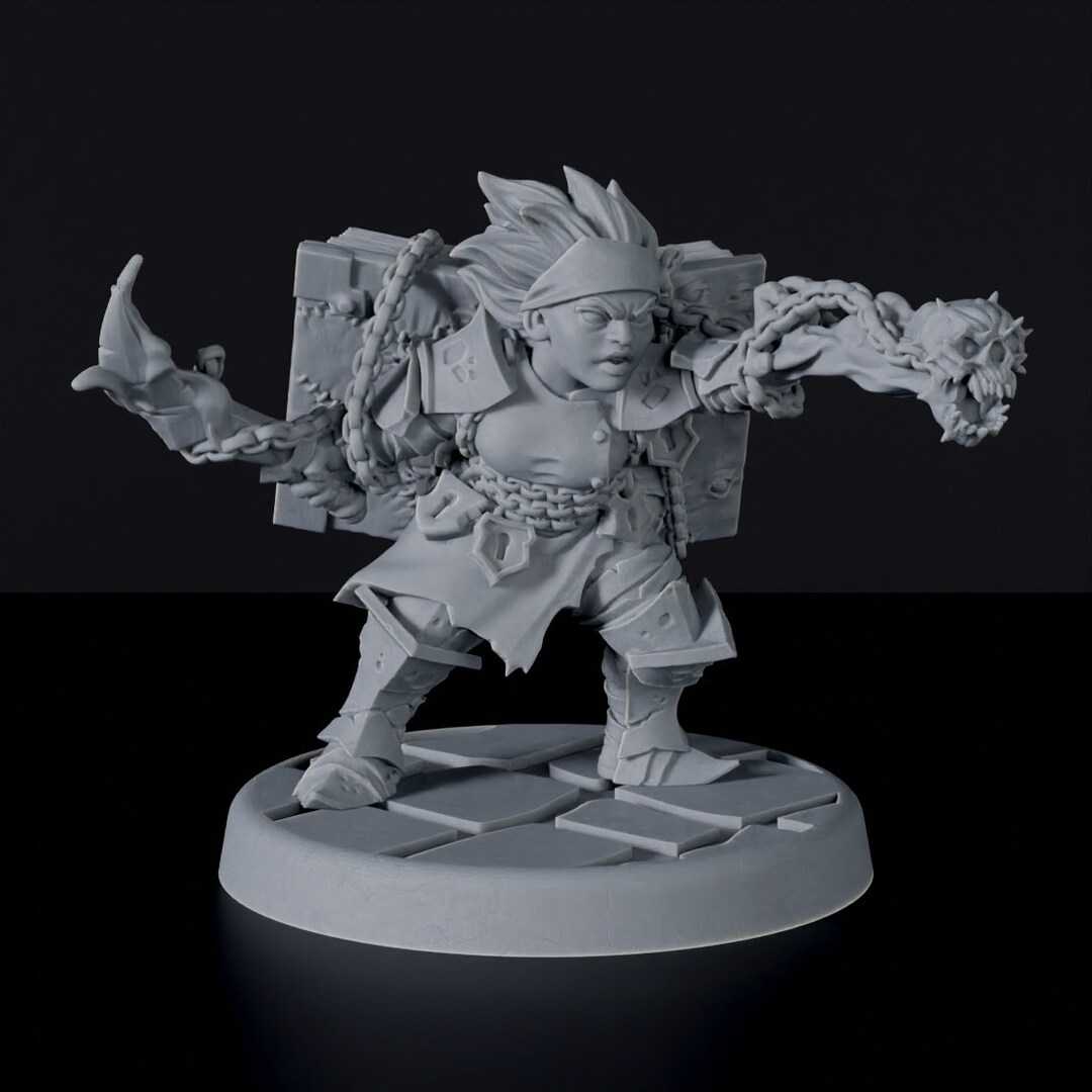 Halfling Female Warlock Dnd Inspired Fantasy Dnd Tabletop RPG Mini ...