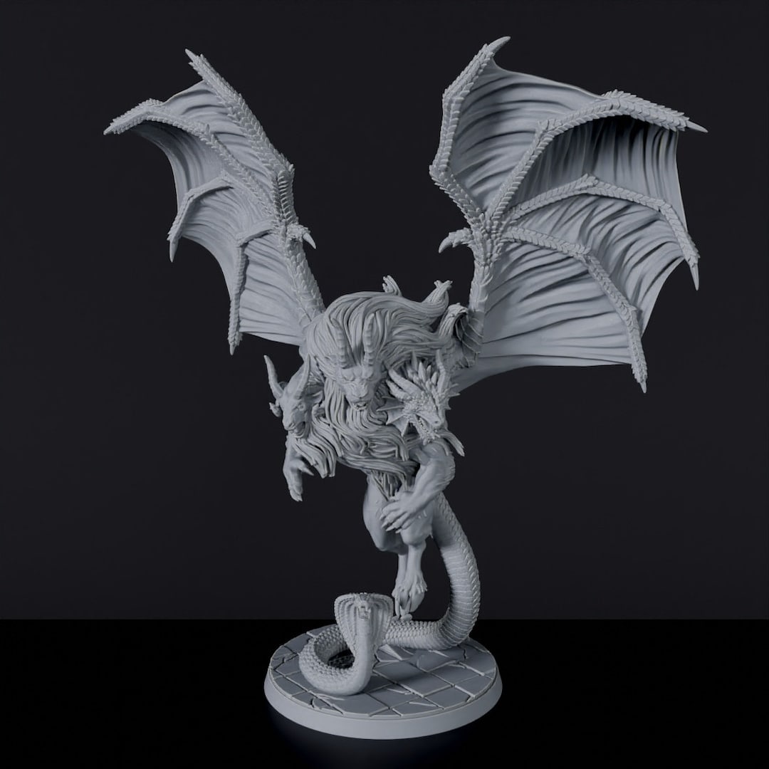 Chimera Monster Dnd Inspired Fantasy Dnd Tabletop RPG Mini Great ...