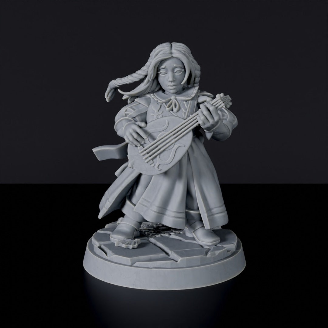 Dwarf Bard Female Dnd Inspired Fantasy Dnd Tabletop Rpg Mini Great Miniature T Idea For