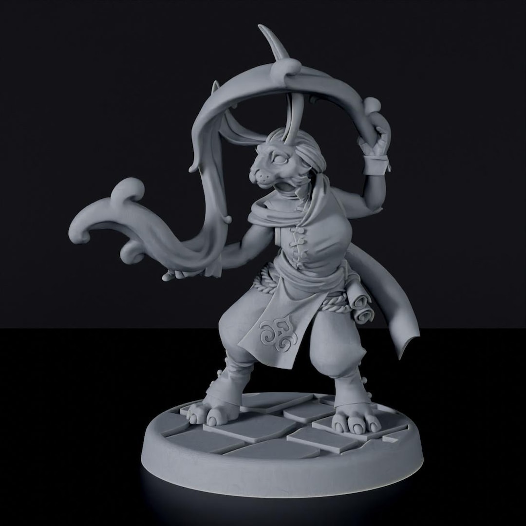 Rabbitfolk Female Monk Dnd Inspired Fantasy Dnd Tabletop RPG Mini Great ...