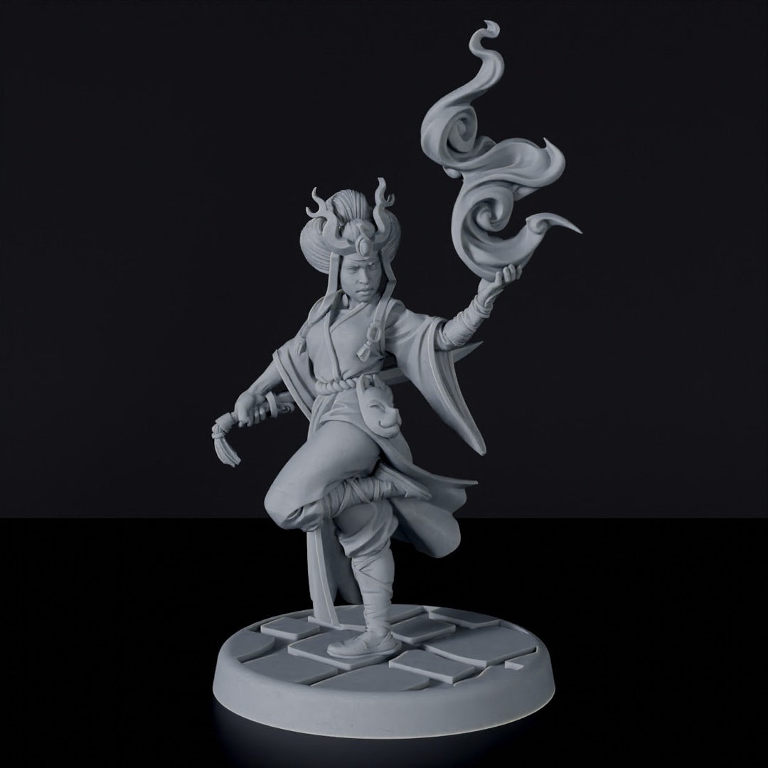 Human Female Bladesinger Dnd Inspired Fantasy Dnd Tabletop RPG Mini ...