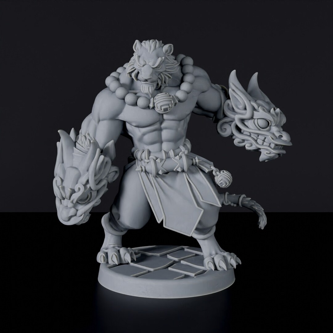 Tigerfolk Monk Dnd Inspired Fantasy Dnd Tabletop RPG Mini Great ...