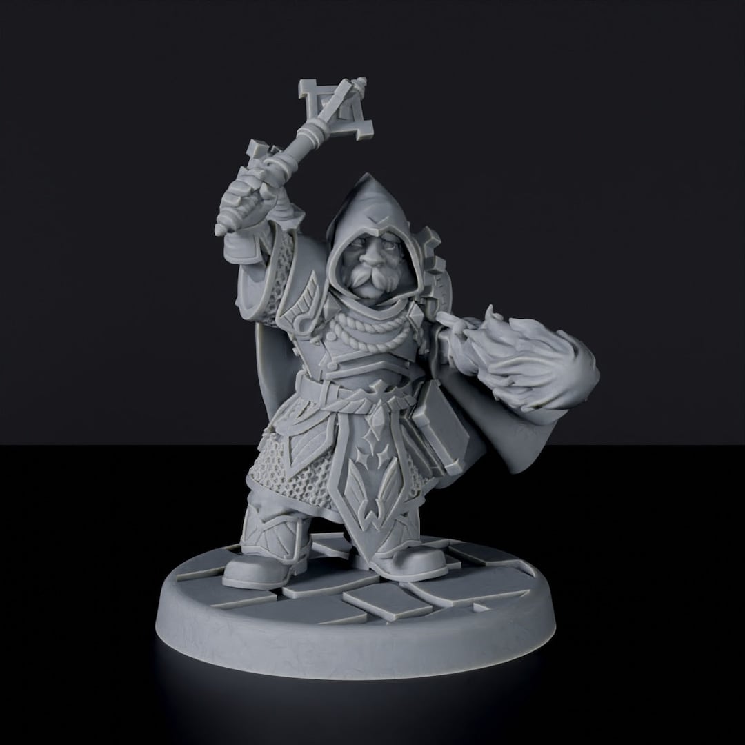 Gnome Male Cleric Dnd Inspired Fantasy Dnd Tabletop RPG Mini Great ...