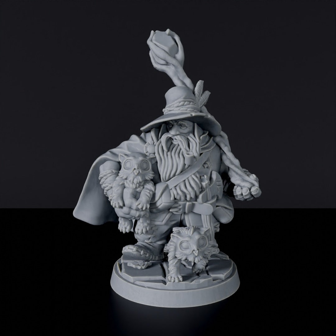 Dwarf Druid Male Dnd Inspired Fantasy Dnd Tabletop RPG Mini Great ...