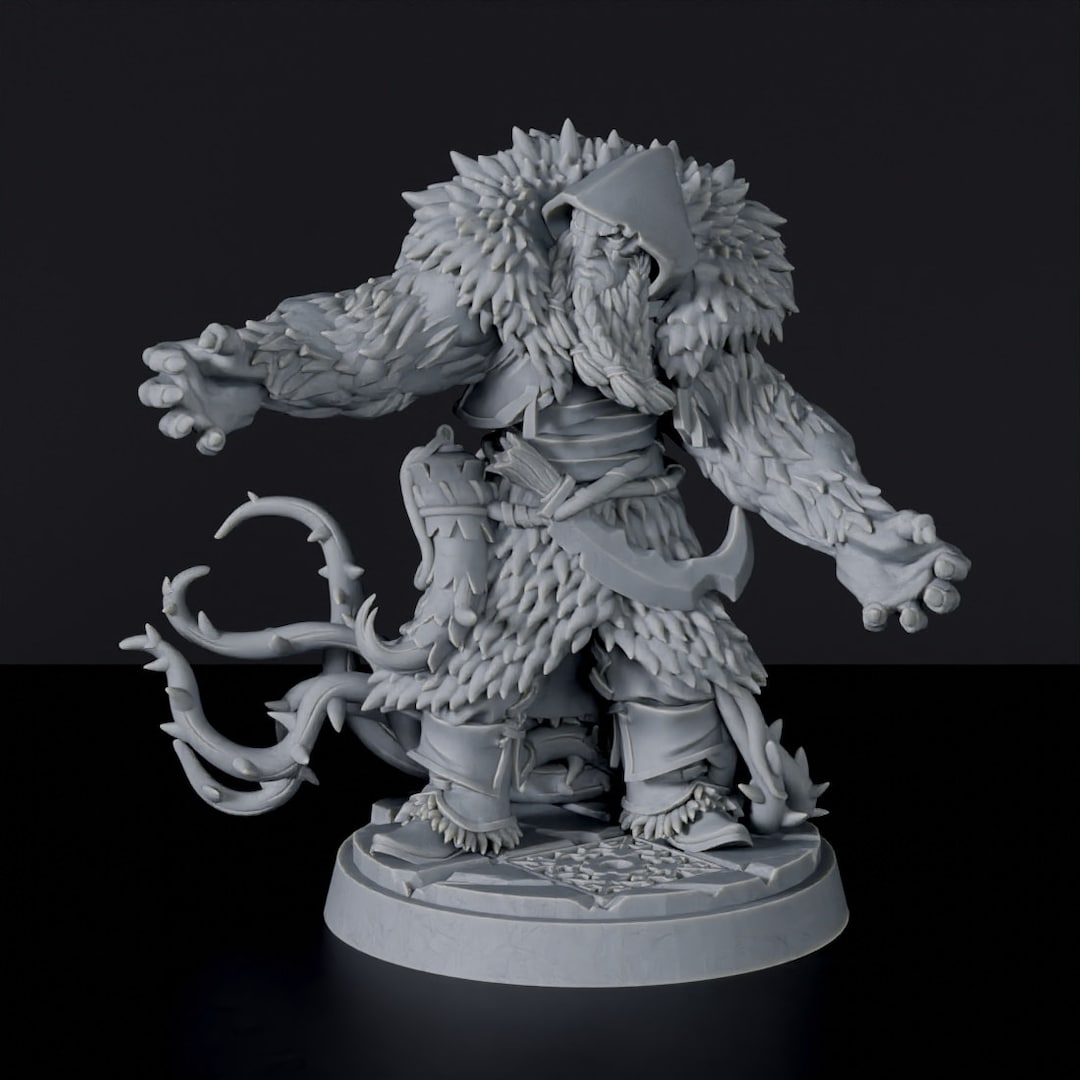 Human Druid Male Dnd Inspired Fantasy Dnd Tabletop RPG Mini Great ...