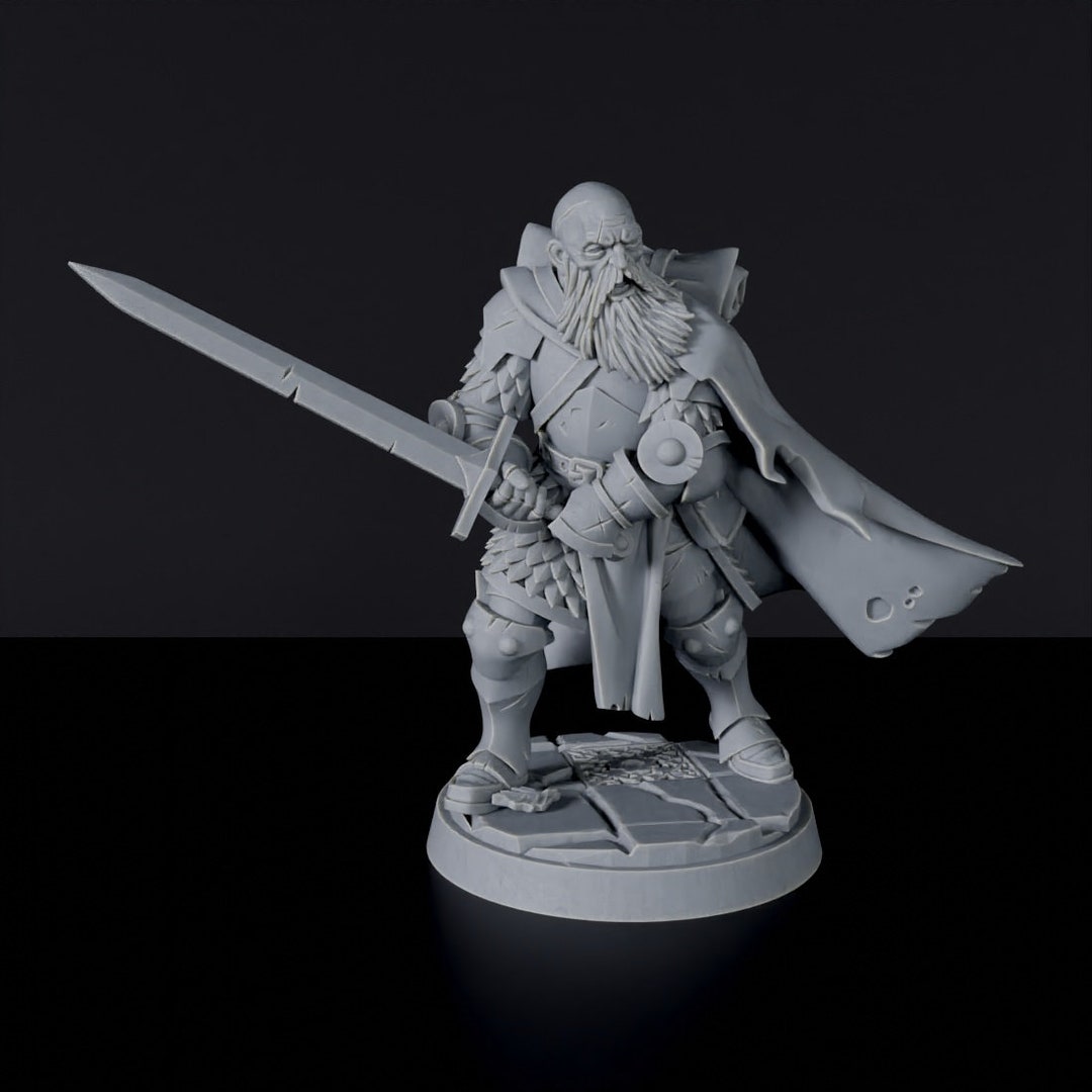 Human Paladin Dnd Inspired Fantasy Dnd Tabletop RPG Mini Great ...