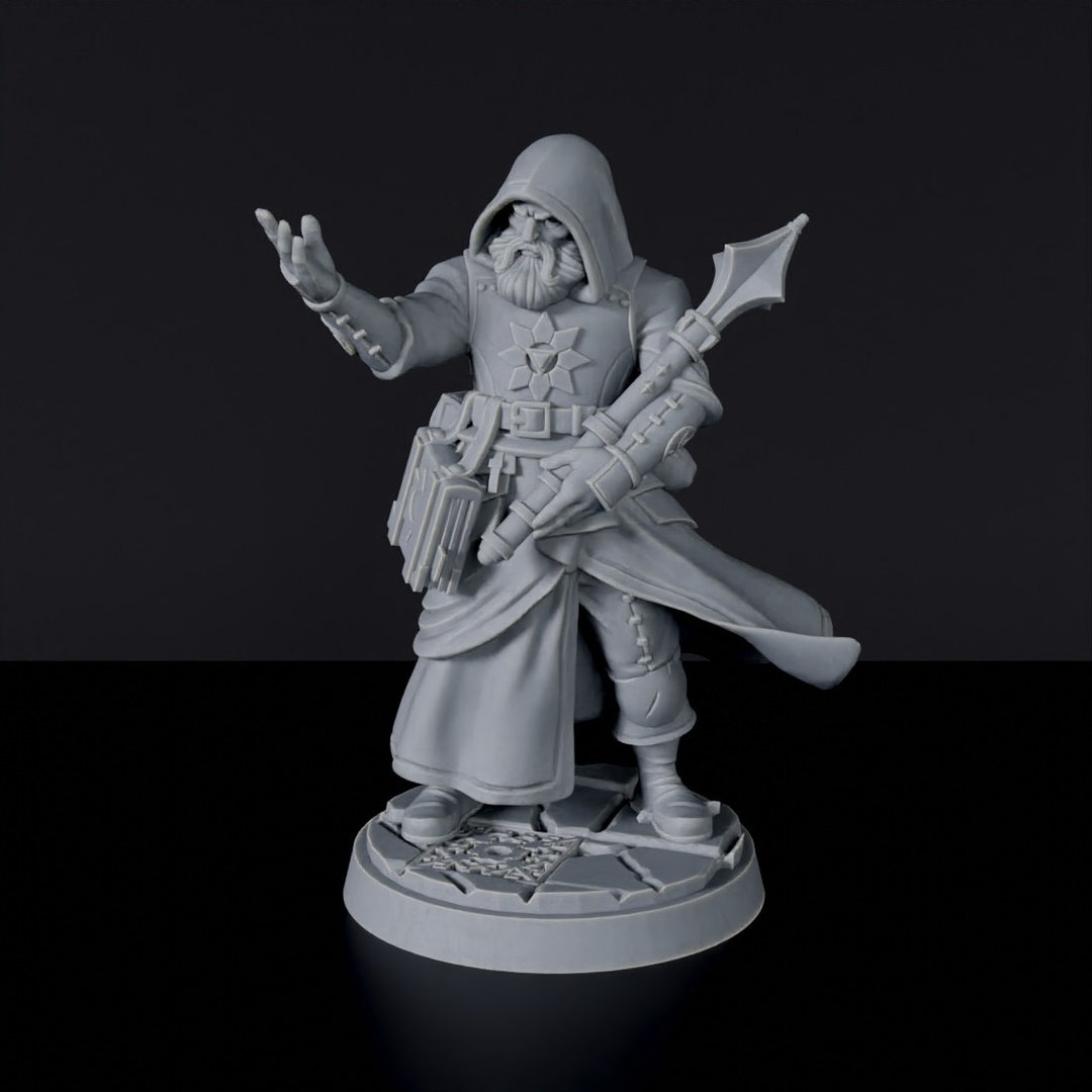Human Cleric Male Dnd Inspired Fantasy Dnd Tabletop RPG Mini Great ...