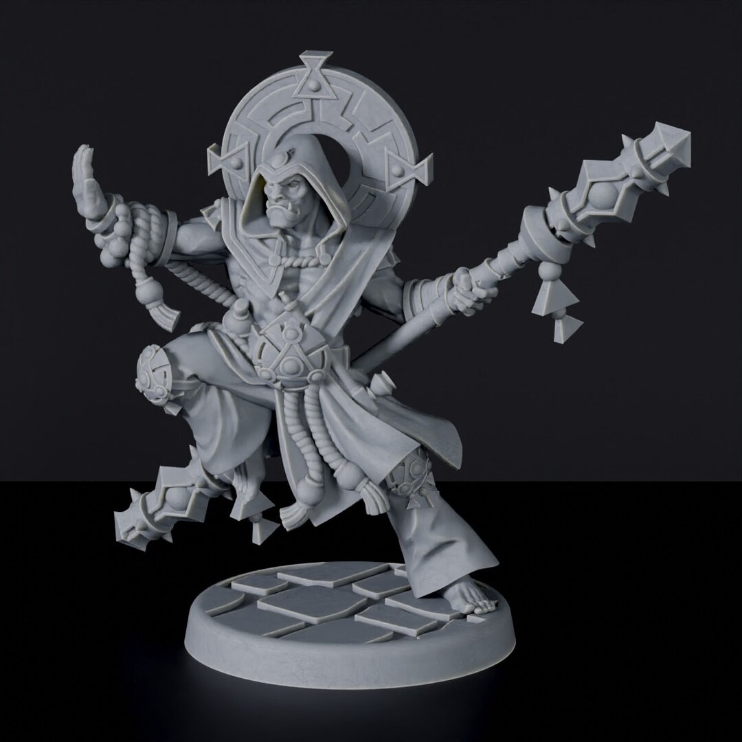 Orc Male Monk Dnd Inspired Fantasy Dnd Tabletop RPG Mini Great ...