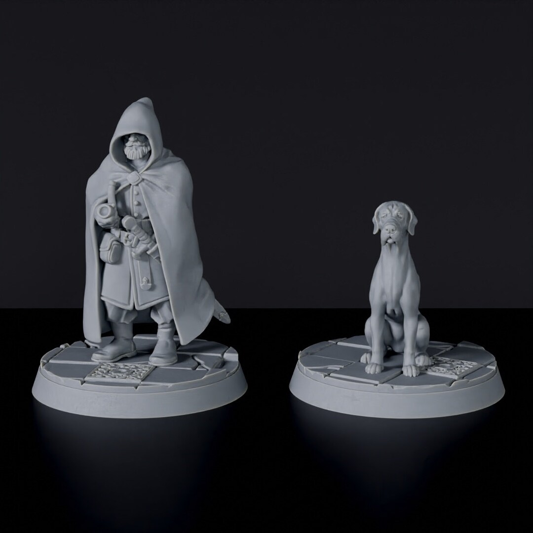 Stranger and Dog Dnd Inspired Fantasy Dnd Tabletop RPG Mini Great ...