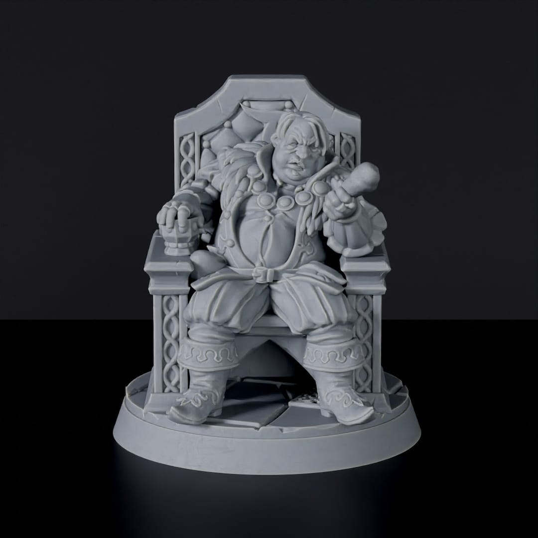Lord on Chair NPC Dnd Inspired Fantasy Dnd Tabletop RPG Mini Great ...