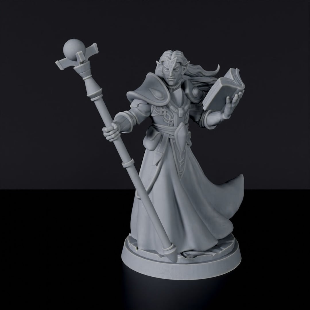 Elf Wizard Male Dnd Inspired Fantasy Dnd Tabletop RPG Mini Great ...