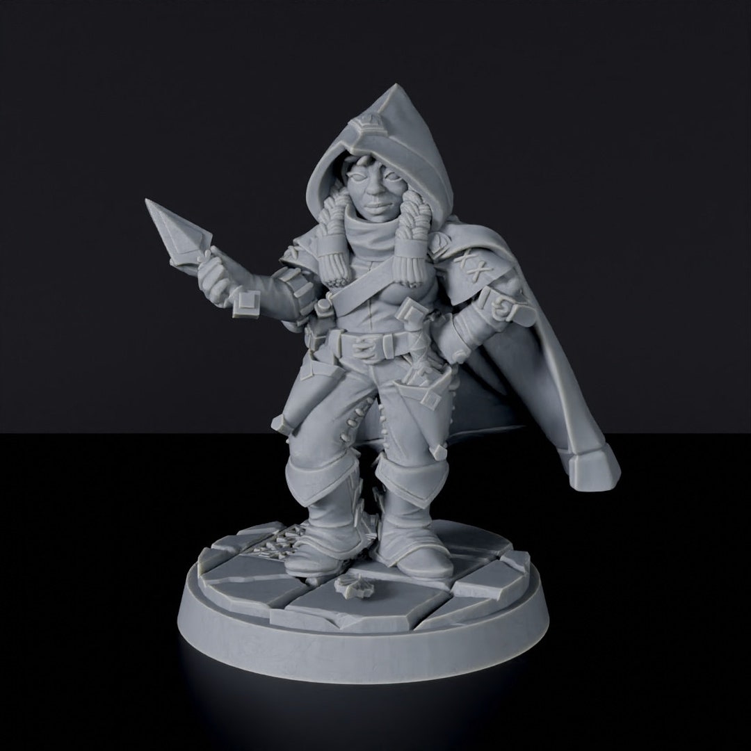 Dwarf Rogue Female Dnd Inspired Fantasy Dnd Tabletop RPG Mini Great ...