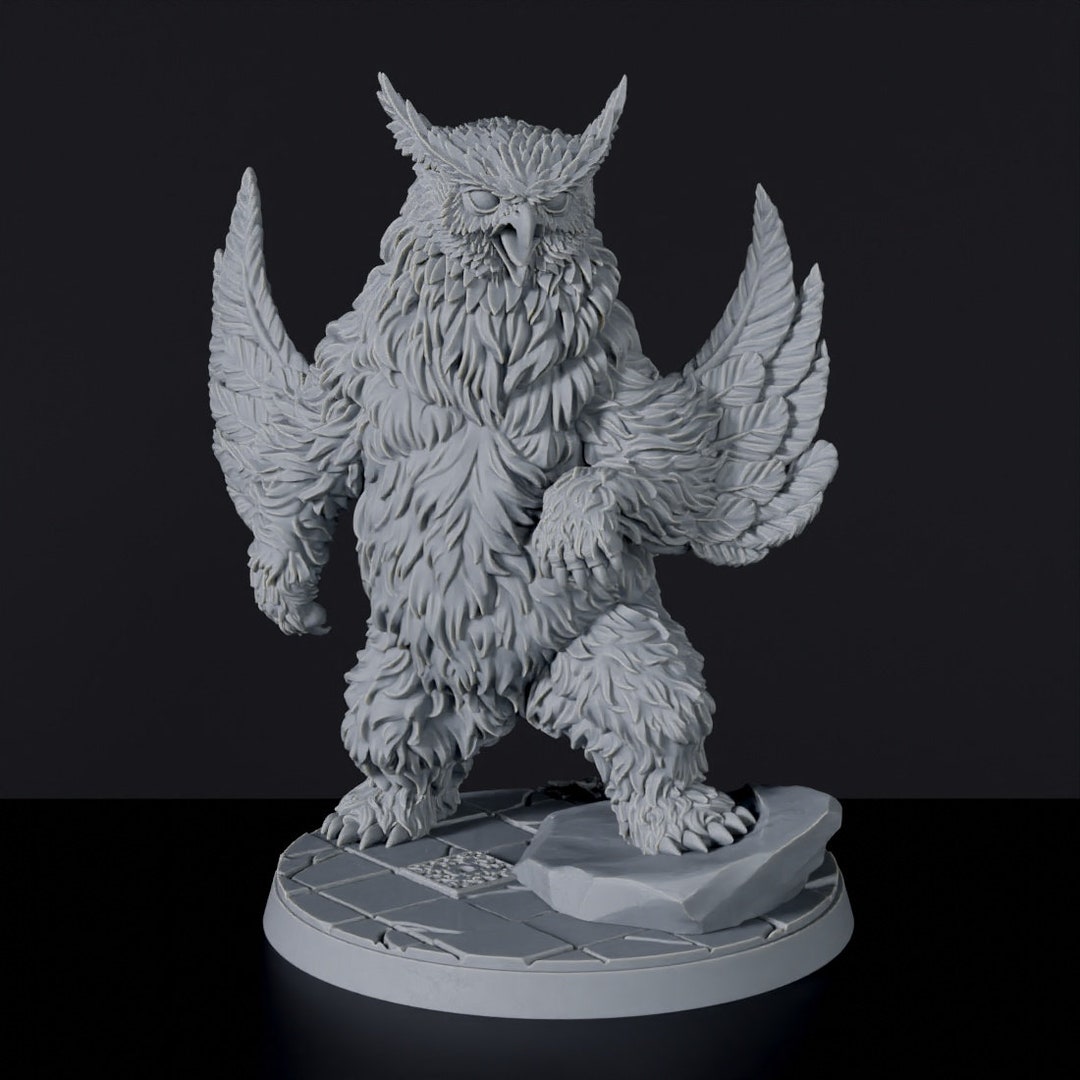 Owlbear Monster Dnd Inspired Fantasy Dnd Tabletop RPG Mini Great Miniature Gift Idea for Dungeon ...