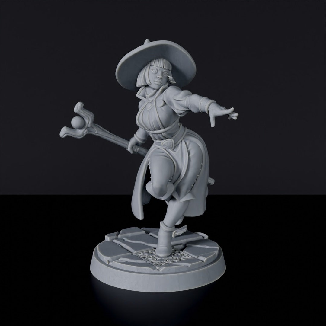Human Wizard Female Dnd Inspired Fantasy Dnd Tabletop RPG Mini Great ...