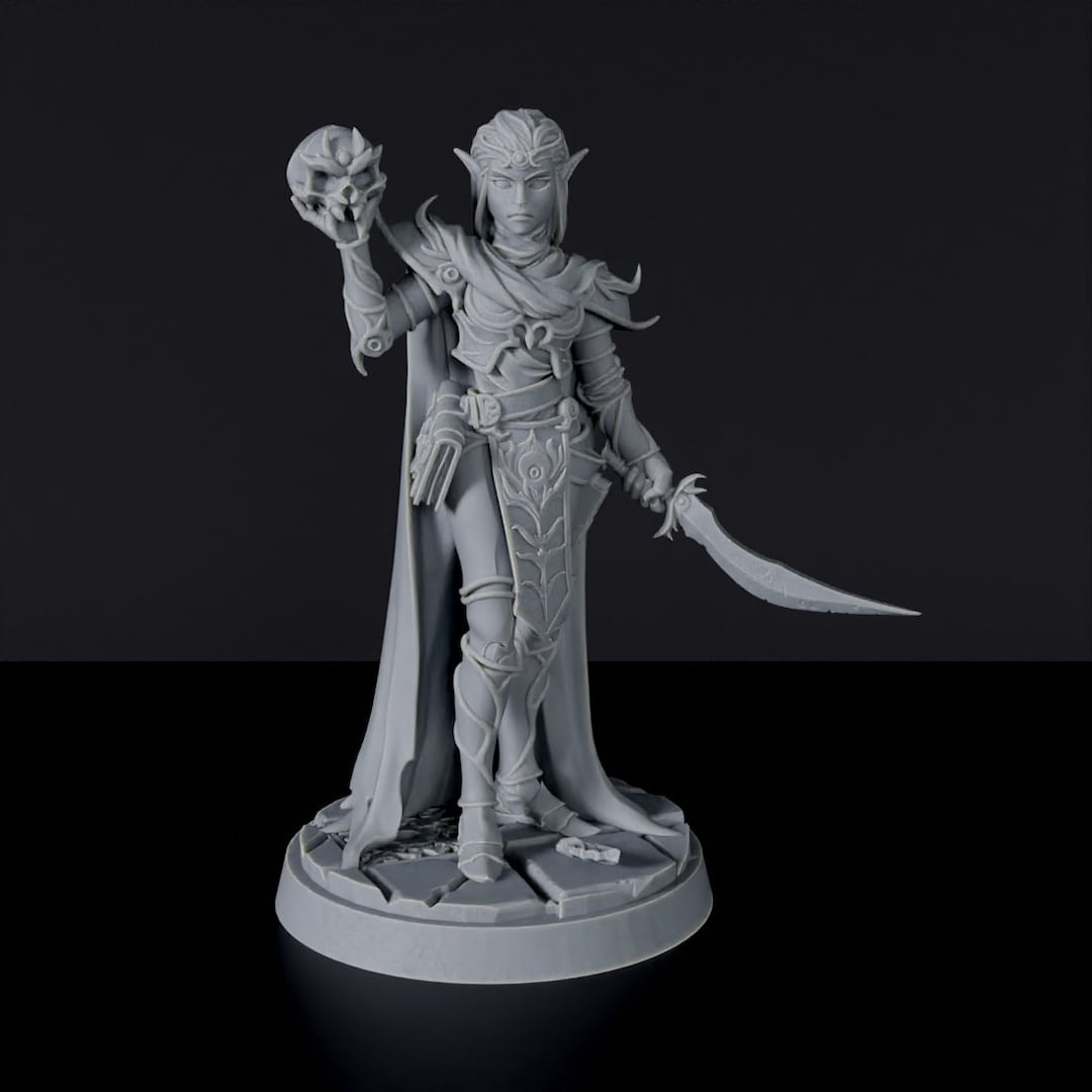 Elf Wizard Female Dnd Inspired Fantasy Dnd Tabletop RPG Mini Great ...