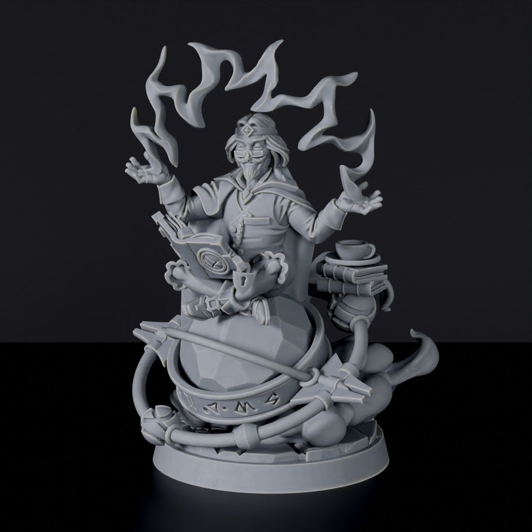Human Wizard Male Dnd Inspired Fantasy Dnd Tabletop RPG Mini Great ...