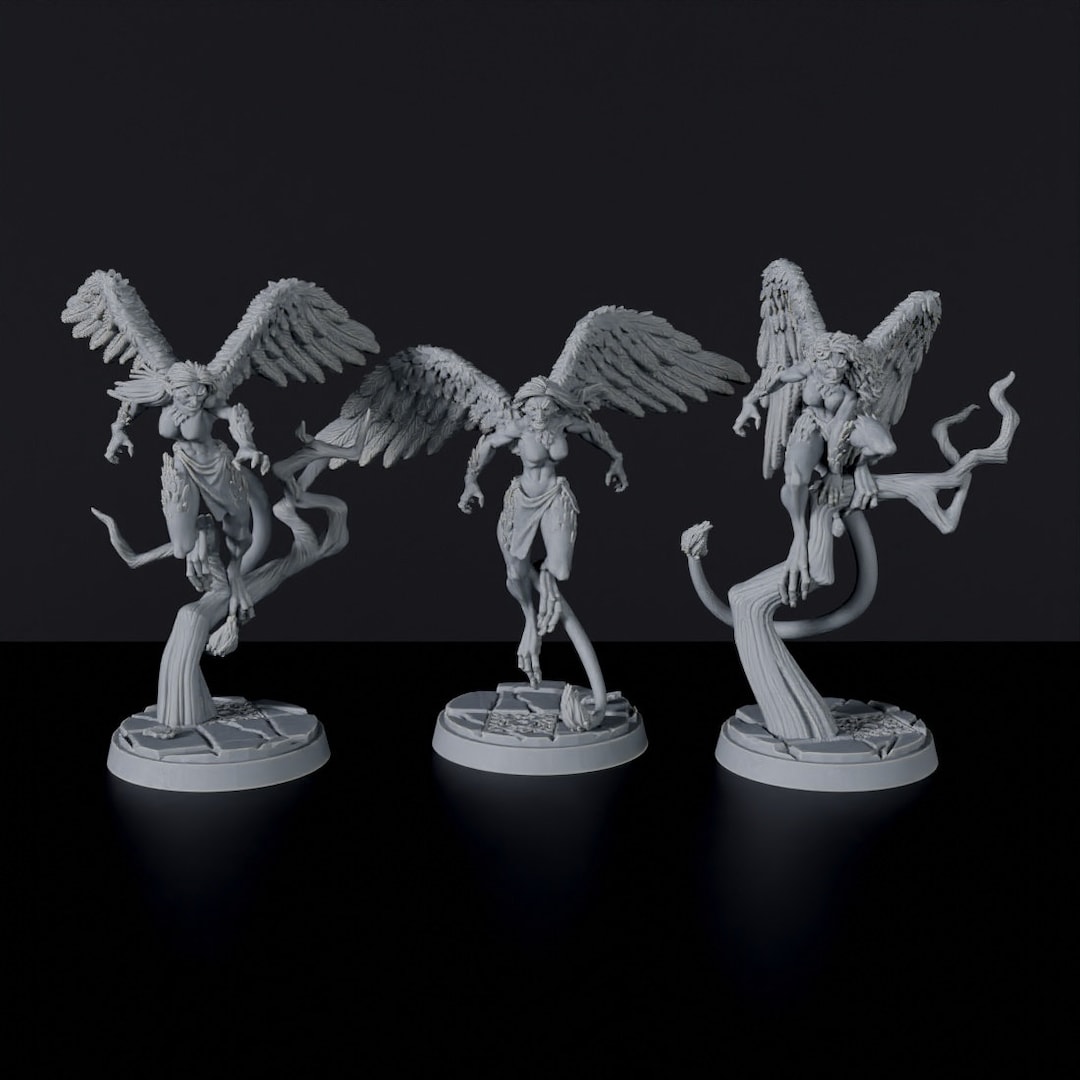 Harpy Unit Monster Dnd Inspired Fantasy Dnd Tabletop RPG Mini Great ...