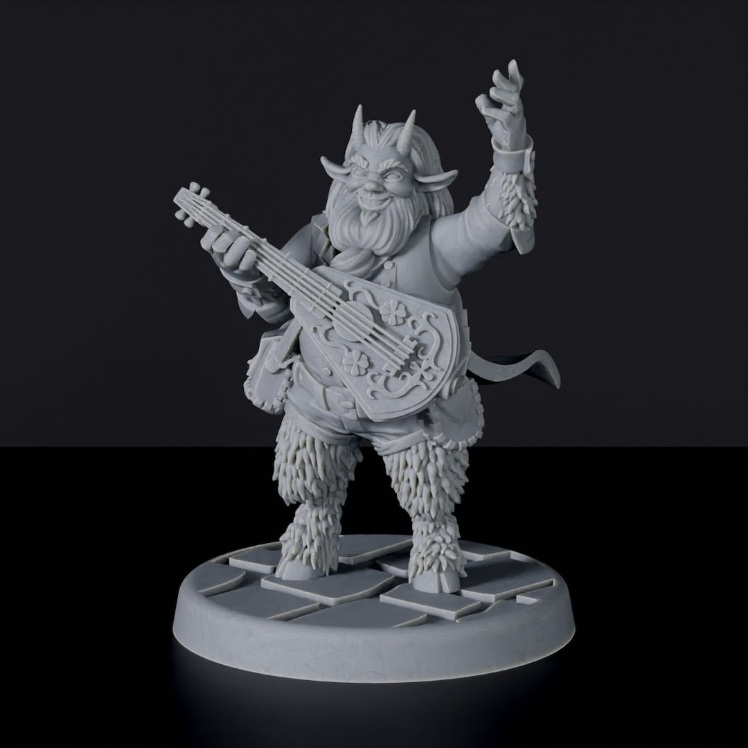 Satyr Male Bard Dnd Inspired Fantasy Dnd Tabletop RPG Great Miniature ...
