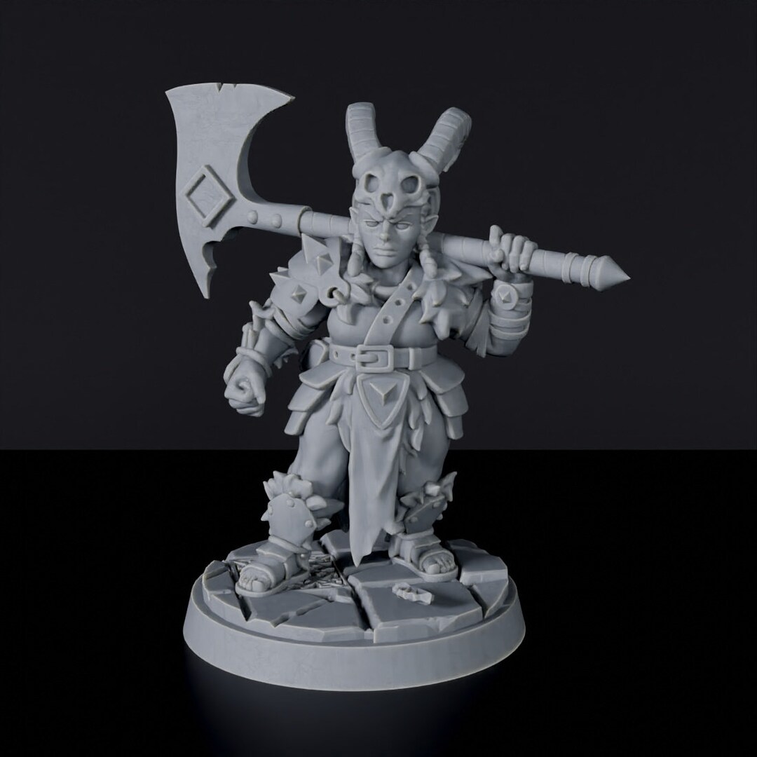 Dwarf Barbarian Dnd Inspired Fantasy Dnd Tabletop RPG Mini Great Miniature Gift Idea for Dungeon ...