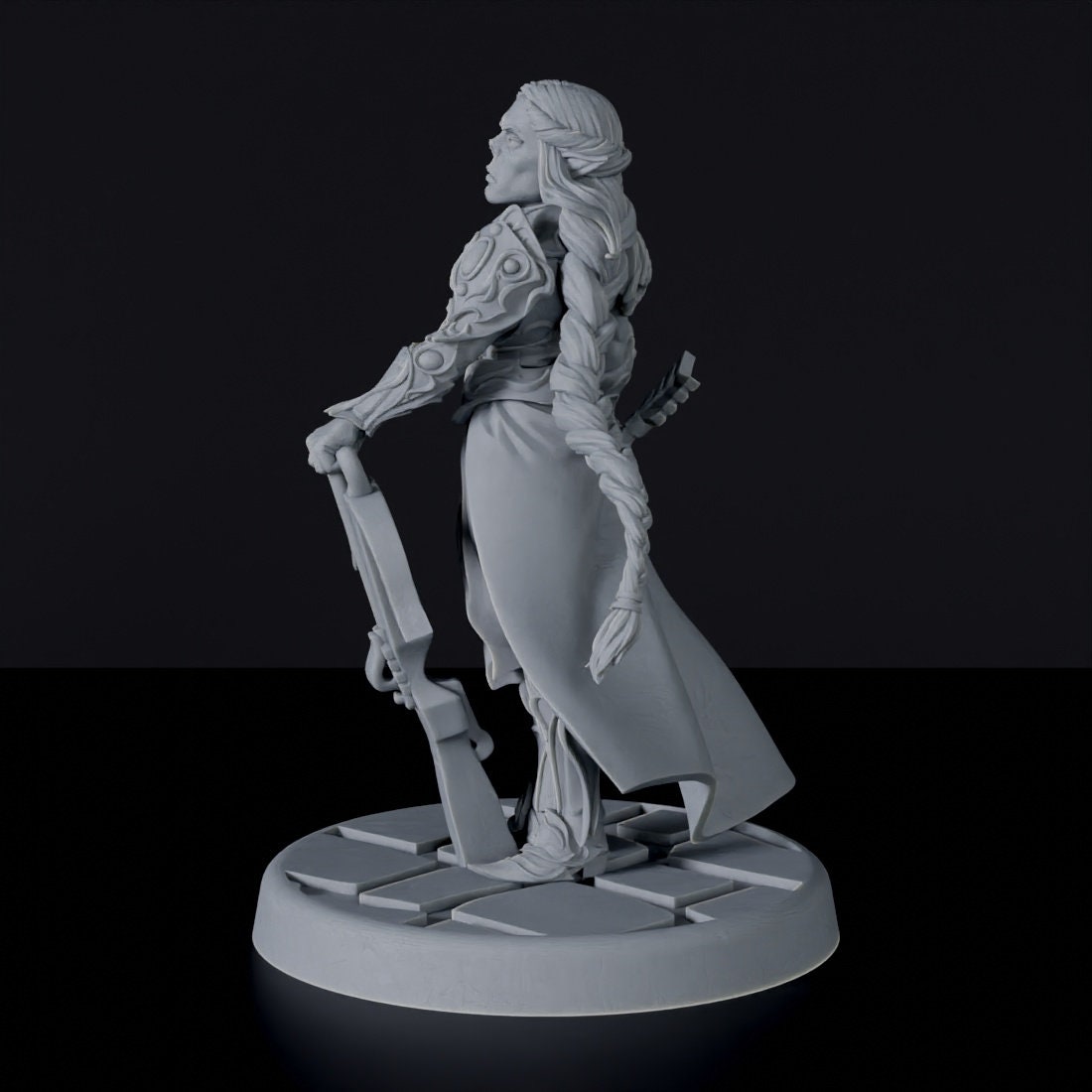 Psiobond Female Fighter Dnd Inspired Fantasy Dnd Tabletop RPG Mini ...