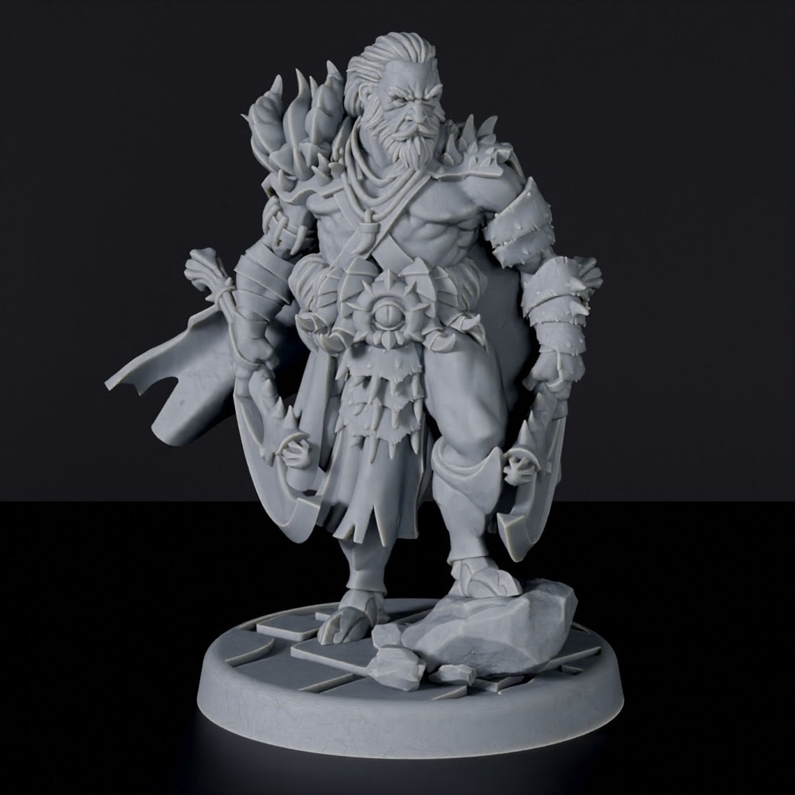 Human Male Barbarian Dnd Inspired Fantasy Dnd Tabletop RPG Mini Great ...