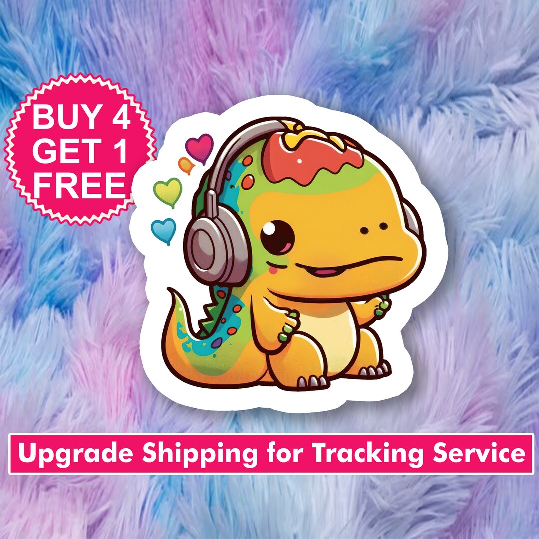 Hip Hop T-rex Computer Stickers Dinosaur Phone Case Stickers - Etsy