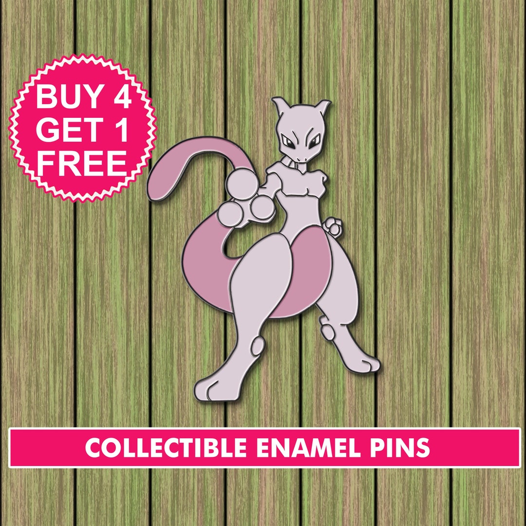 Mewtwo Alien Enamel Pin Fantasy Space Enamel Pins Funny Enamel - Etsy